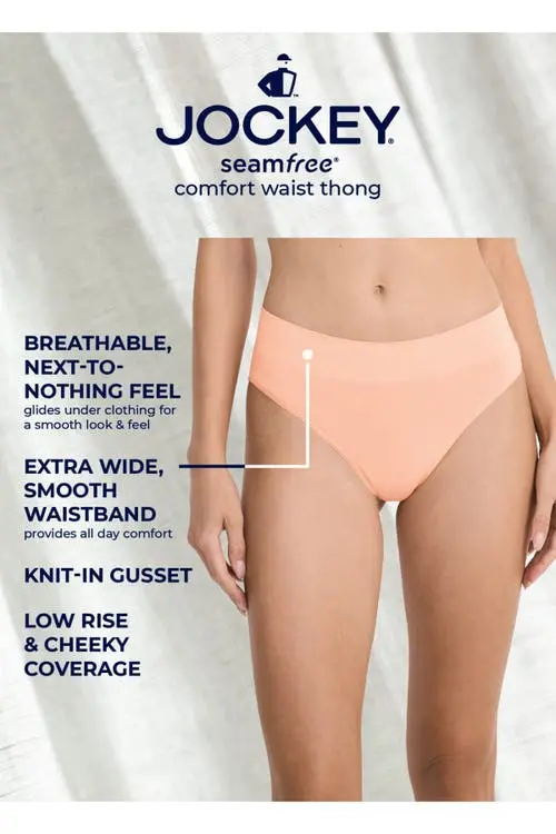 JOCKEY Seamfree Comfort Waist Thong - Black