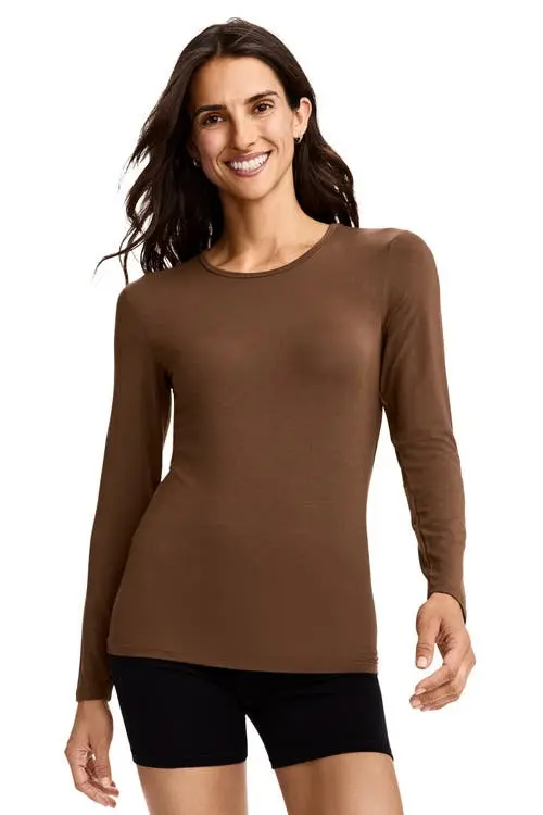 JOCKEY Supersoft Long Sleeve Top - Coffee