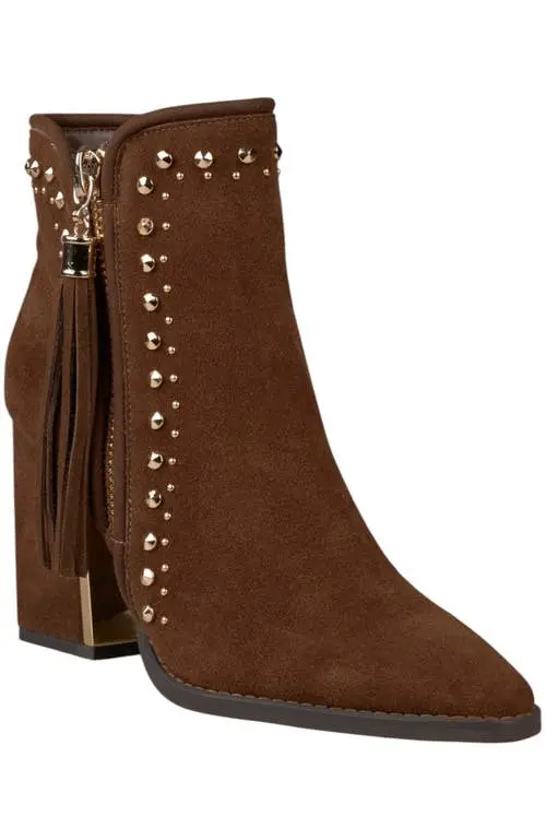 ALMA EN PENA Tassel Heel Ankle Boot - Camel