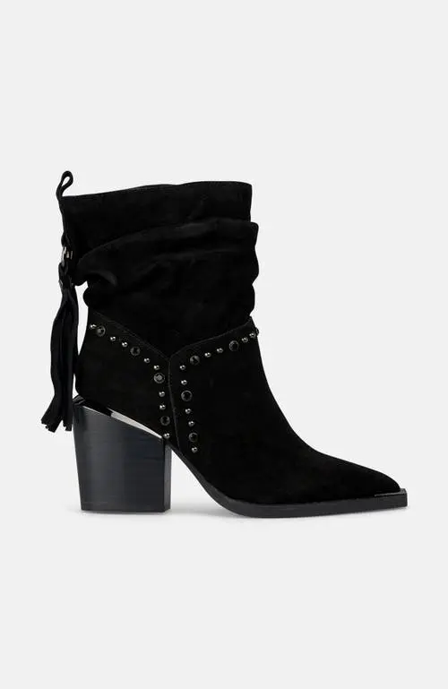 ALMA EN PENA Tassel Studed Ankle Boot - Black
