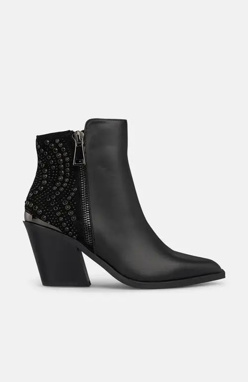 ALMA EN PENA Zipped Boots With Studded Details - Black