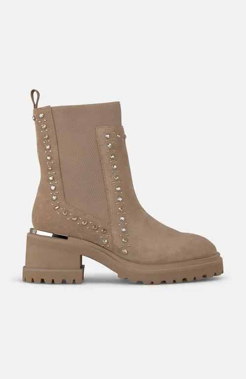 ALMA EN PENA Wide Heeled Ankle Boot - Vison