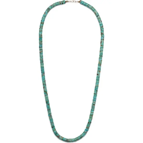 FORTELA Bead Long Necklace - Turquoise