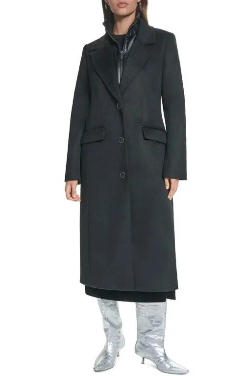 KENNETH COLE Wool Blend Coat With Removable Insert