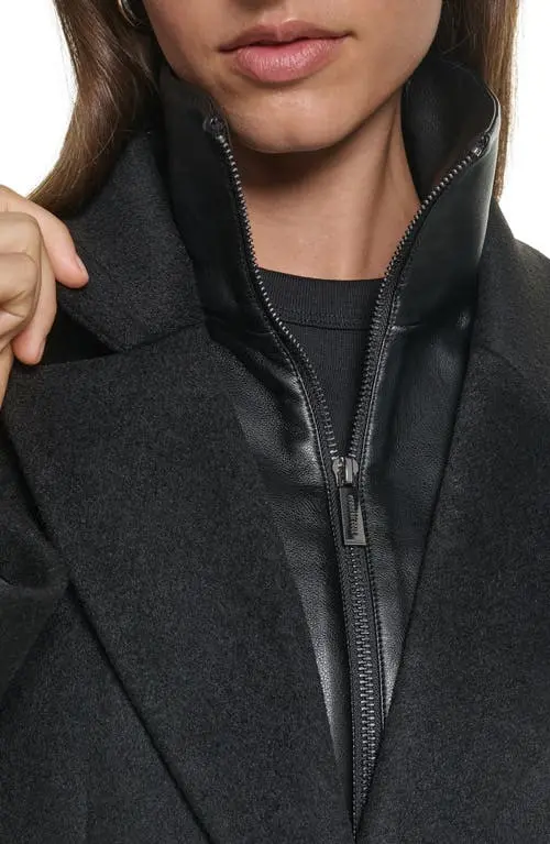 KENNETH COLE Wool Blend Coat With Removable Insert