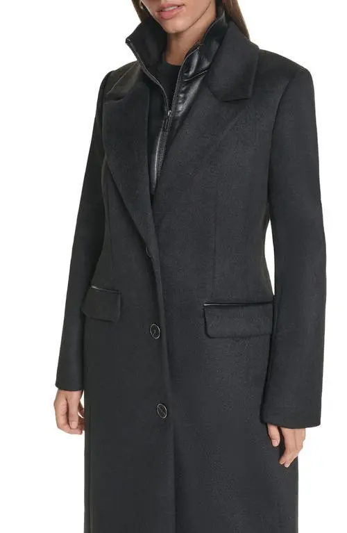 KENNETH COLE Wool Blend Coat With Removable Insert