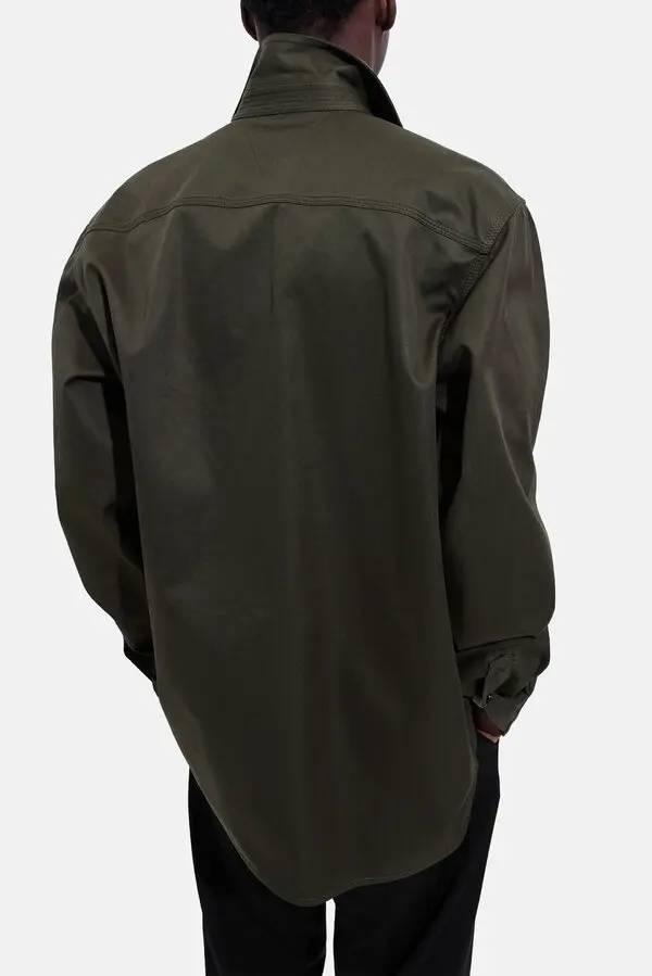 Bottega Veneta Sovracamicia In Gabardina Di Cotone