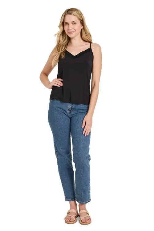 JOCKEY Skimmies Ultralight Smoothing Soft Stretch Lace Cami - Black