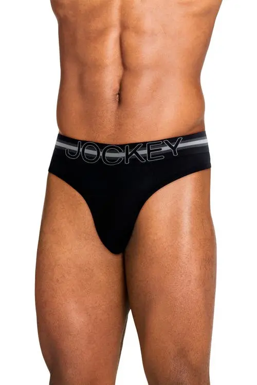 JOCKEY Sport Stability Pouch Microfiber Thong - Black