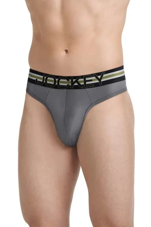 JOCKEY Sport Stability Pouch Microfiber Thong - Vulcan