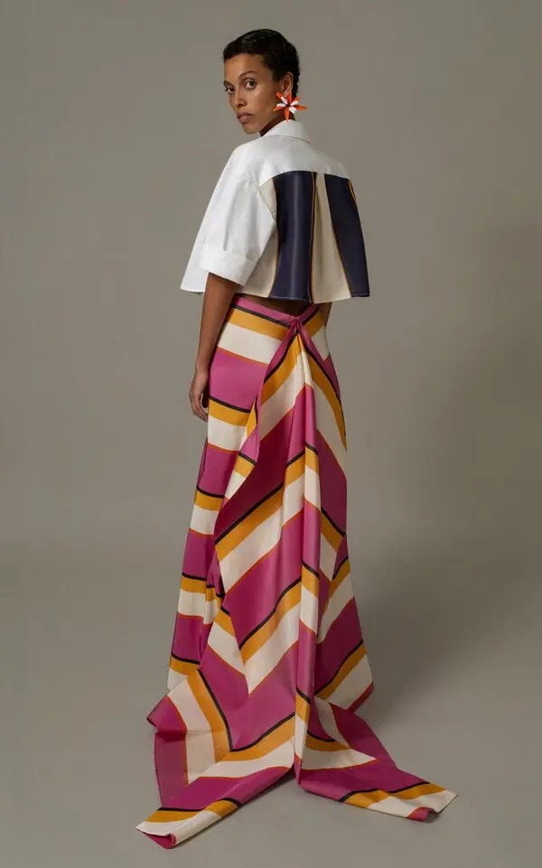 Rosie Assoulin Freshman Silk Maxi Skirt