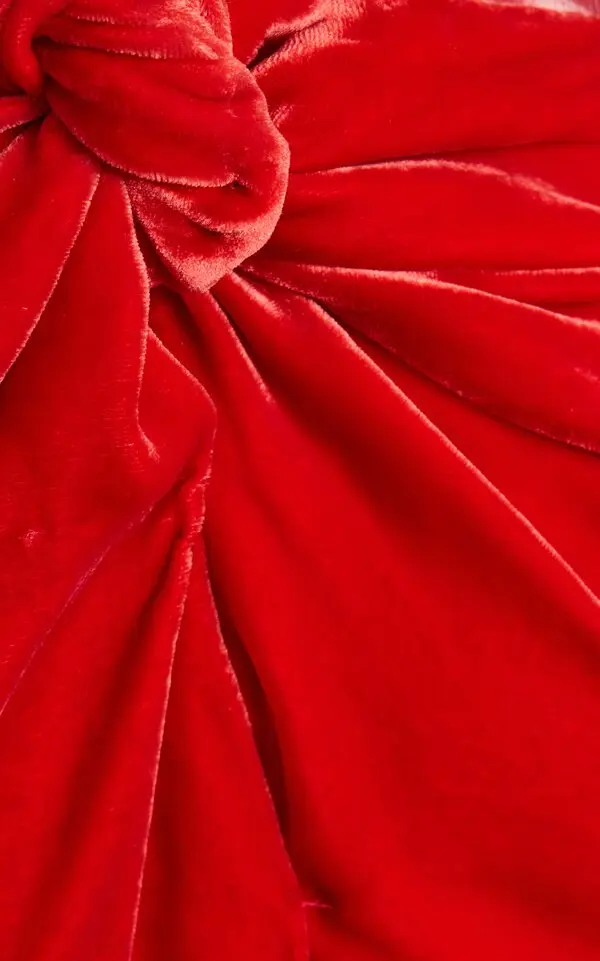 Rosie Assoulin X-drape Velvet Top - Red