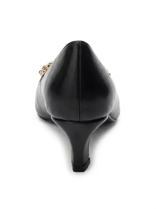 PROLOGUE SHOES Marte Kitten Heel Pump - Black