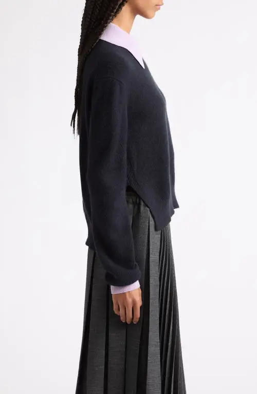 Plan C Crewneck Wool And Camel Hair Sweater