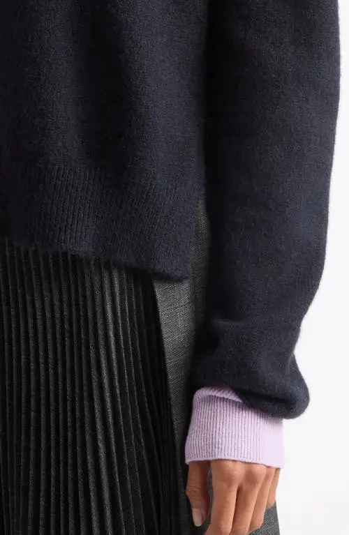 Plan C Crewneck Wool And Camel Hair Sweater