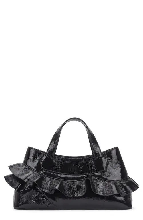 BEHNO Franca Crinkled Leather Shoulder Bag