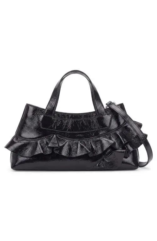 BEHNO Franca Crinkled Leather Shoulder Bag