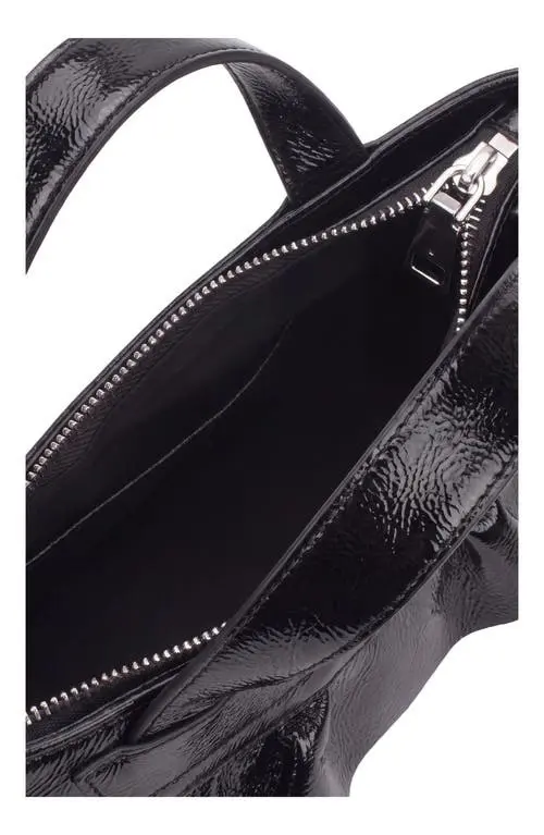 BEHNO Franca Crinkled Leather Shoulder Bag