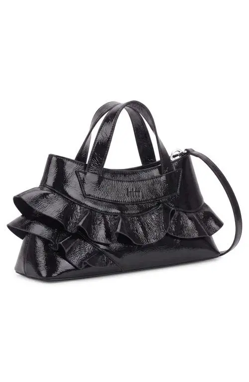 BEHNO Franca Crinkled Leather Shoulder Bag