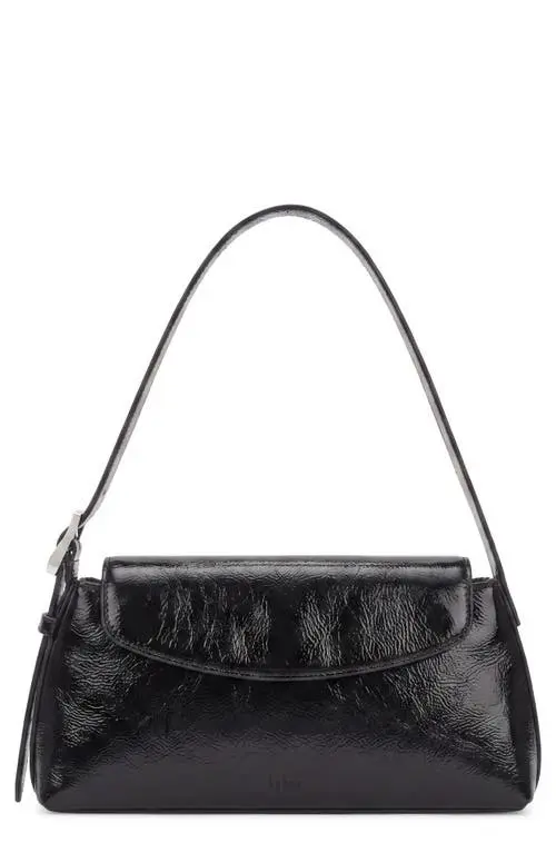BEHNO Yara Crinkle Leather Baguette Bag