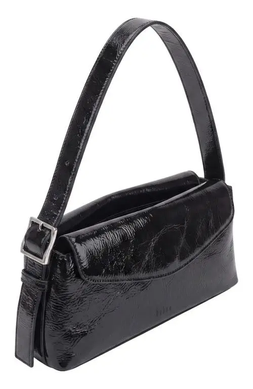 BEHNO Yara Crinkle Leather Baguette Bag