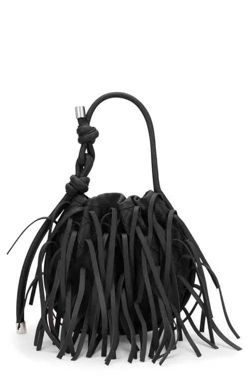 BEHNO Ina Mini Potli Fringe Leather Handbag