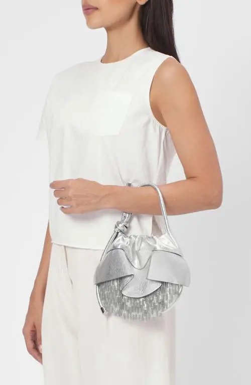 BEHNO Ina Mini Ruffle Leather Potli Bag