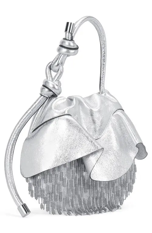 BEHNO Ina Mini Ruffle Leather Potli Bag