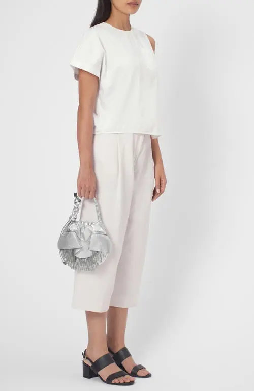 BEHNO Ina Mini Ruffle Leather Potli Bag