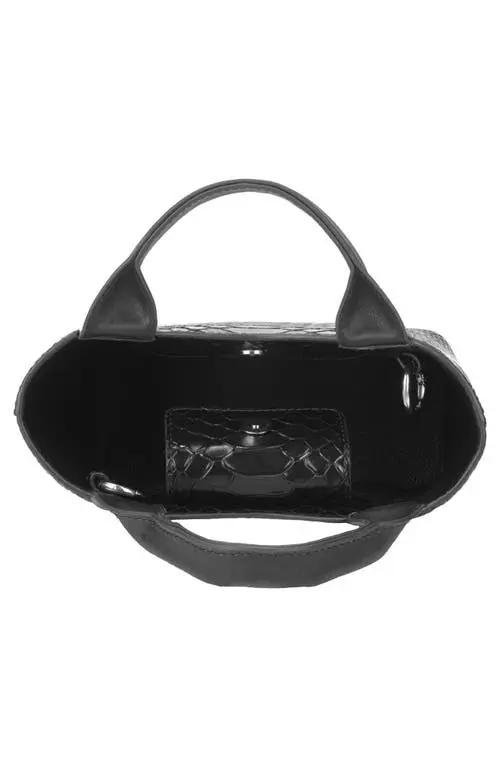 BEHNO Katrina Mini Python Embossed Leather Tote