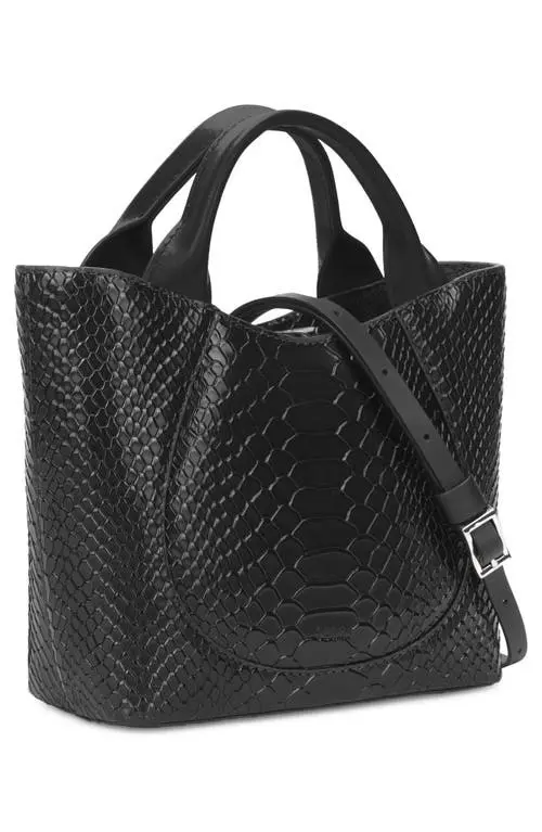 BEHNO Katrina Mini Python Embossed Leather Tote