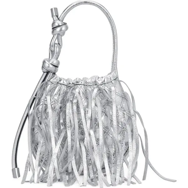 BEHNO Ina Mini Fringe Potli Leather Handbag