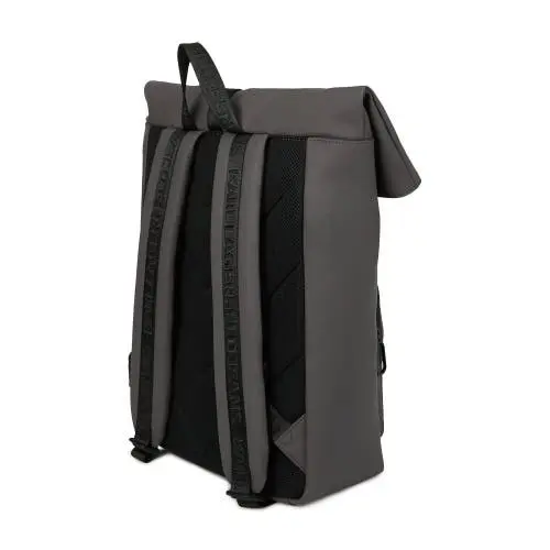Karl Lagerfeld Coated Faux-leather Roll Top Backpack