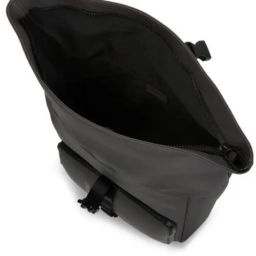 Karl Lagerfeld Coated Faux-leather Roll Top Backpack