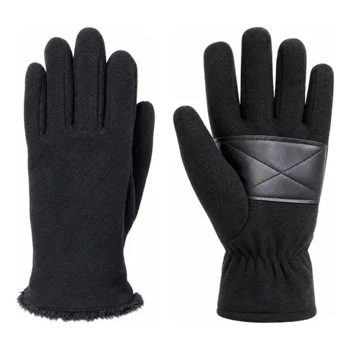 London Fog Plush Lined Fleece Winter Glove - Black