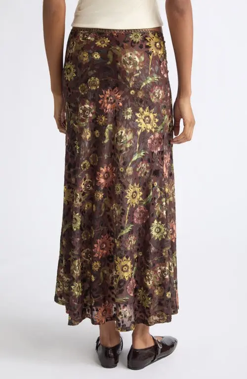 SIEDRES Siny Floral Maxi Skirt - Brown Multi