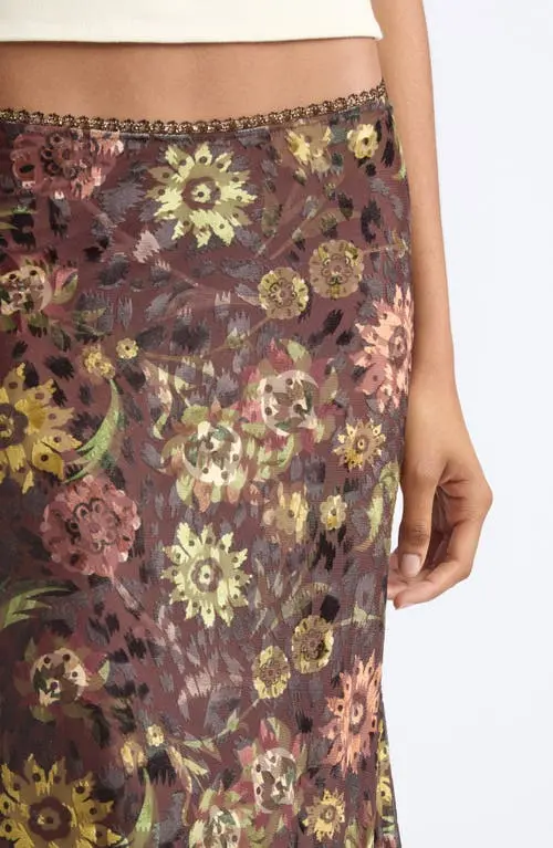 SIEDRES Siny Floral Maxi Skirt - Brown Multi