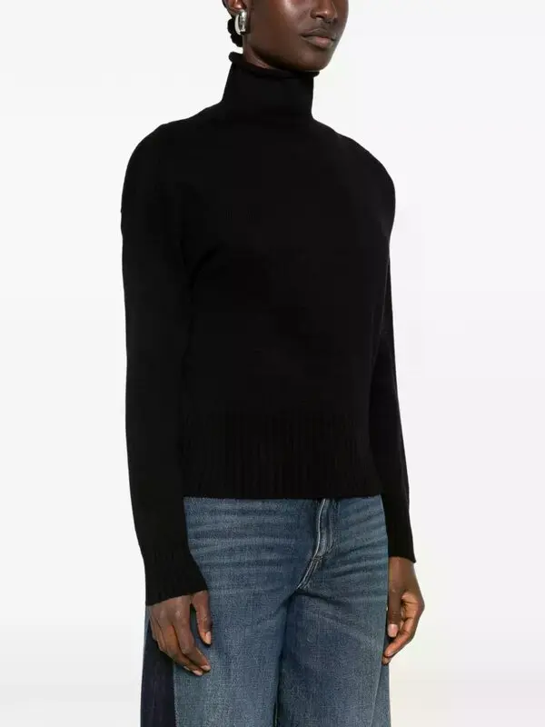 AROVESCIO Roll-neck Ribbed-trim Sweater
