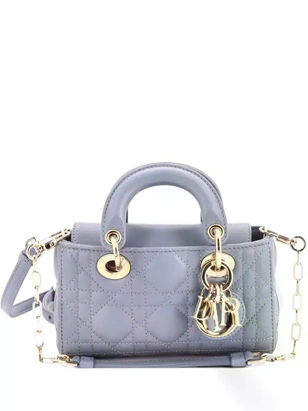 Dior Lady D-joy Bag Cannage Quilt Lambskin Micro Satchel