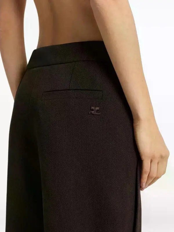 COURREGES Snap-detail Heathered Trousers