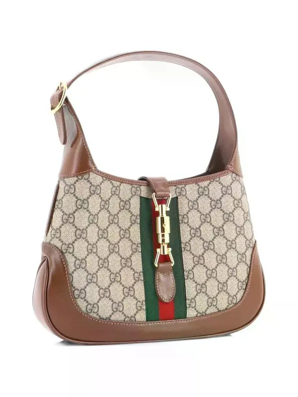Gucci Jackie 1961 Gg Coated Canvas Small Hobo Bag