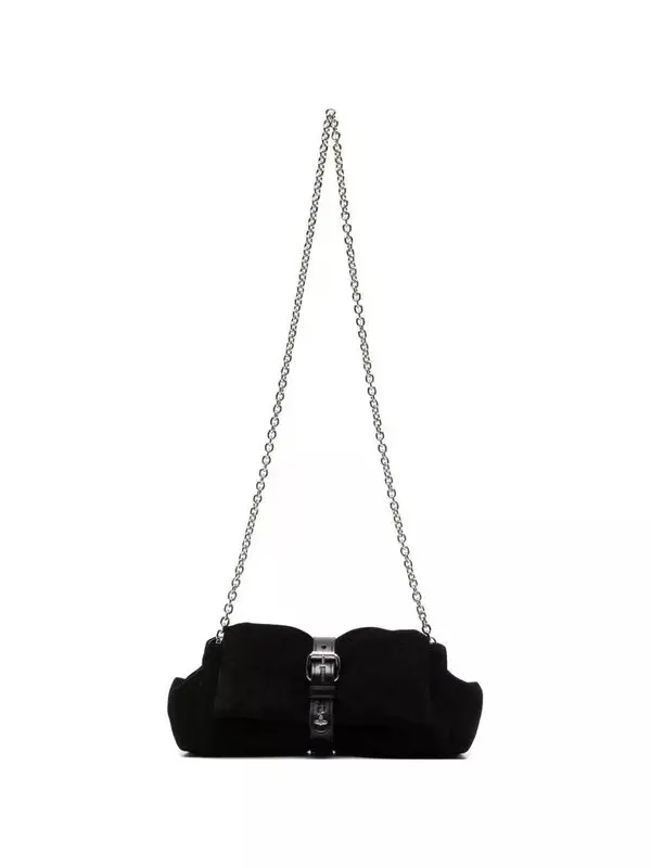 VIVIENNE WESTWOOD Hazel Treasure Buckle-detail Clutch Bag - Black