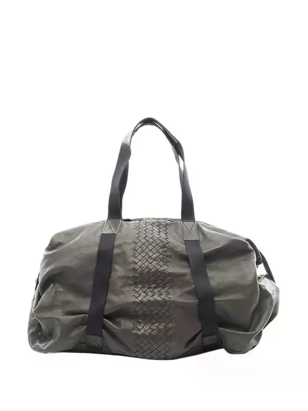 Bottega Veneta 2012-2026 Nappa Intrecciato Trimmed Travel Bag - Brown