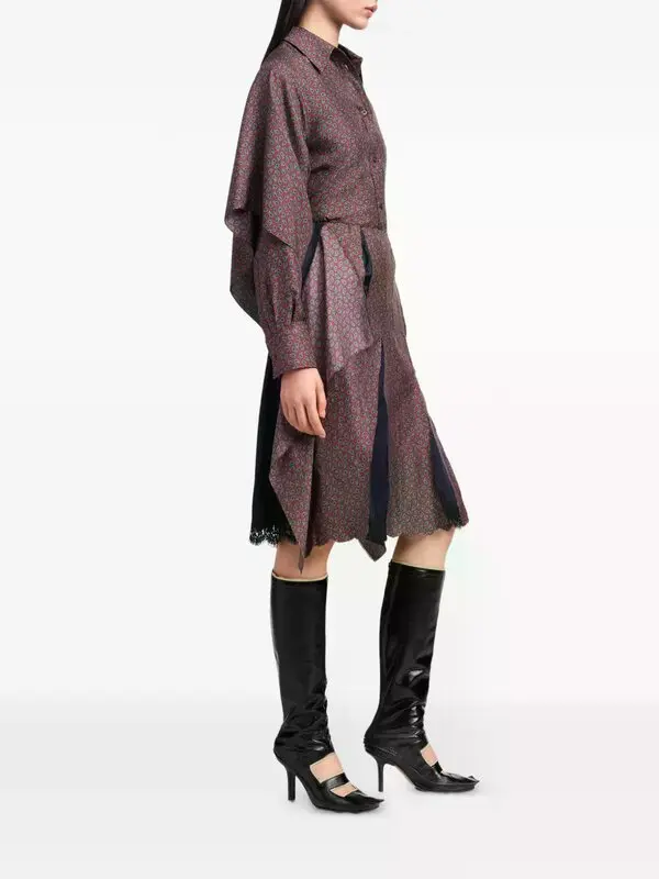 MAISON MARGIELA Paisley-print Lace-trim Midi Skirt