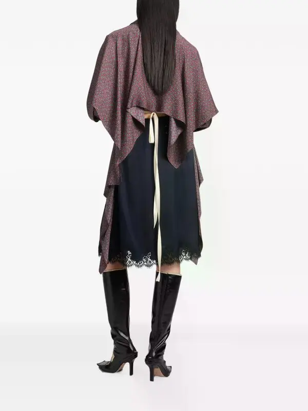 MAISON MARGIELA Paisley-print Lace-trim Midi Skirt