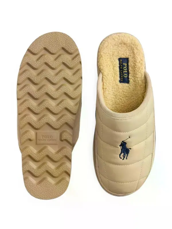 Polo Ralph Lauren Quilted Logo-detail Slippers