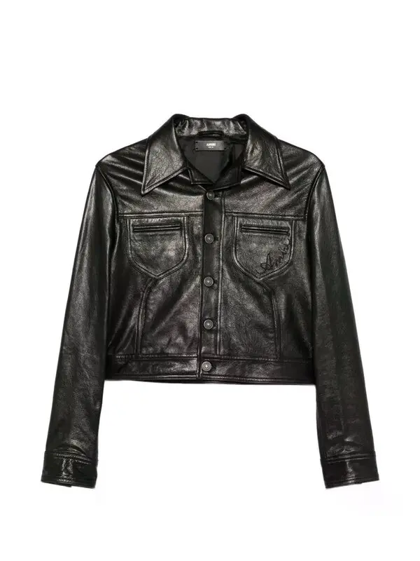 Amiri Button-up Leather Jacket