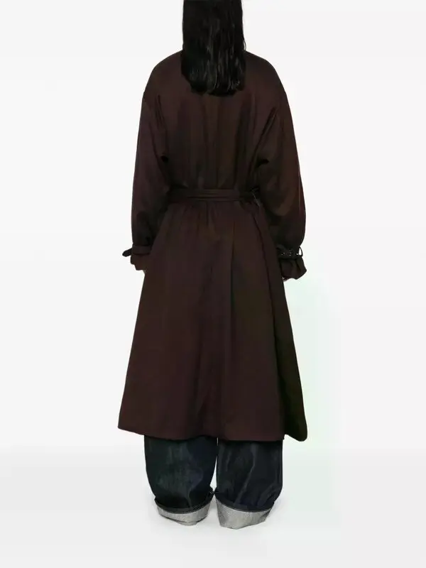 LA PISCINE Belted Oversized-collar Jacket