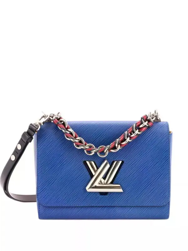 LOUIS VUITTON Braided Handle Twist Bag Epi Leather Mm Crossbody Bag - Blue