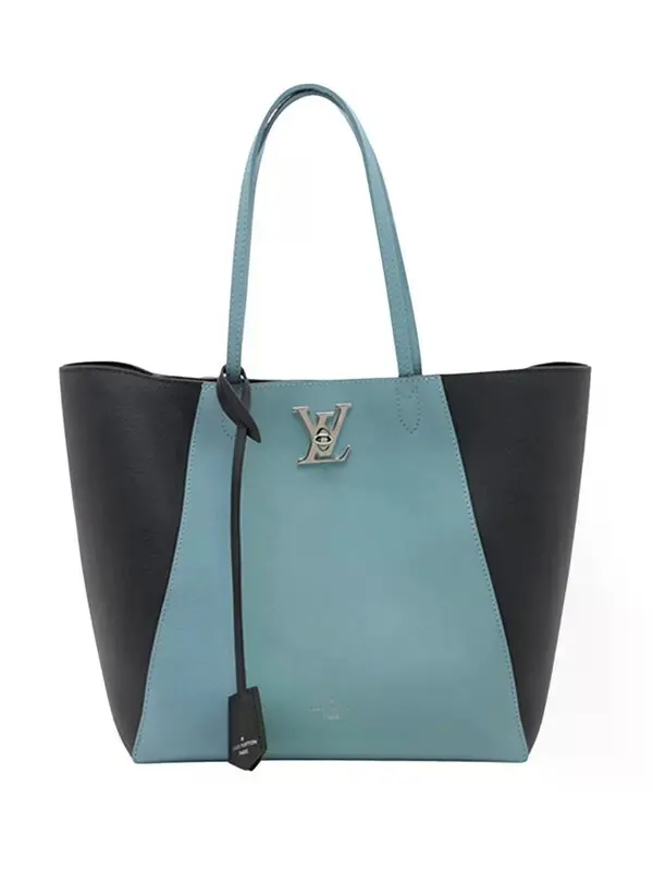 LOUIS VUITTON 2016 Bicolor Calfskin Lockme Cabas Tote Bag